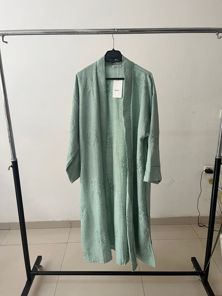 Kimono long en lin - Coupe ample et fluide – seriano.ma